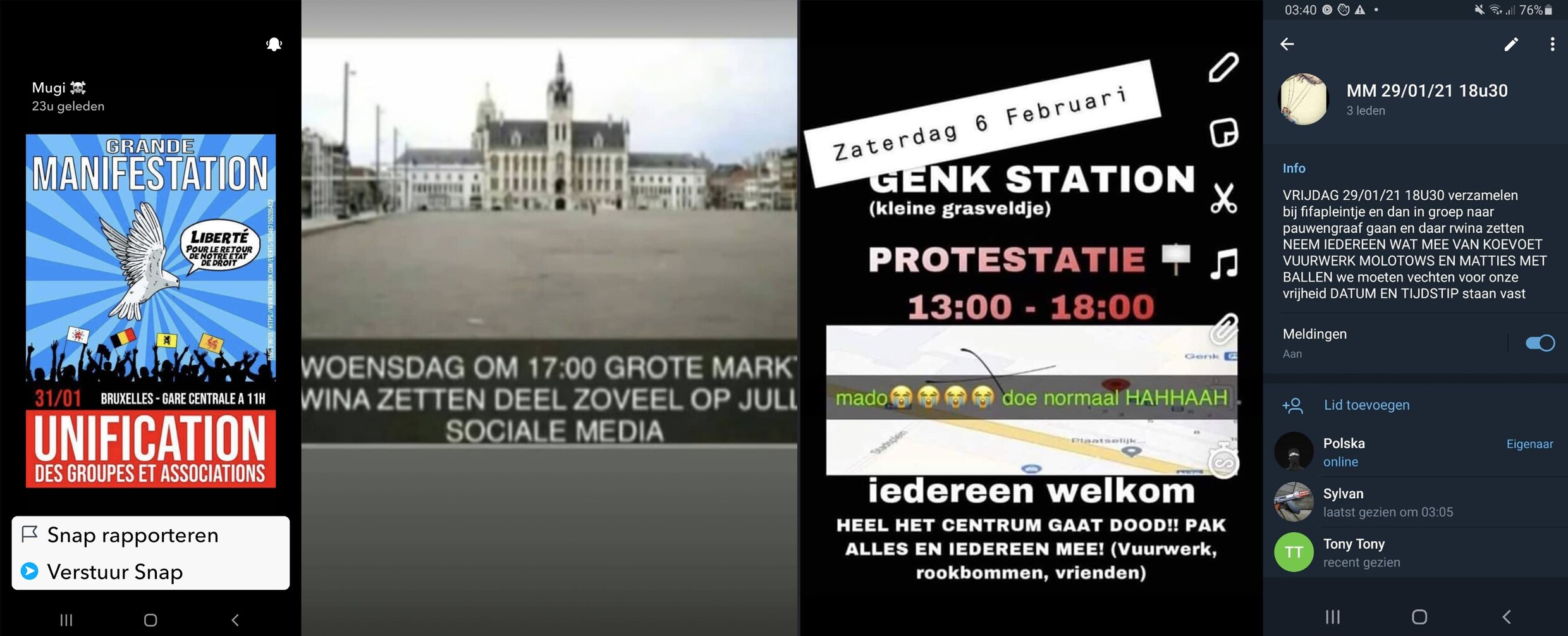 Oproepen tot rellen over heel Vlaanderen: ‘matties met ballen’ zijn ...