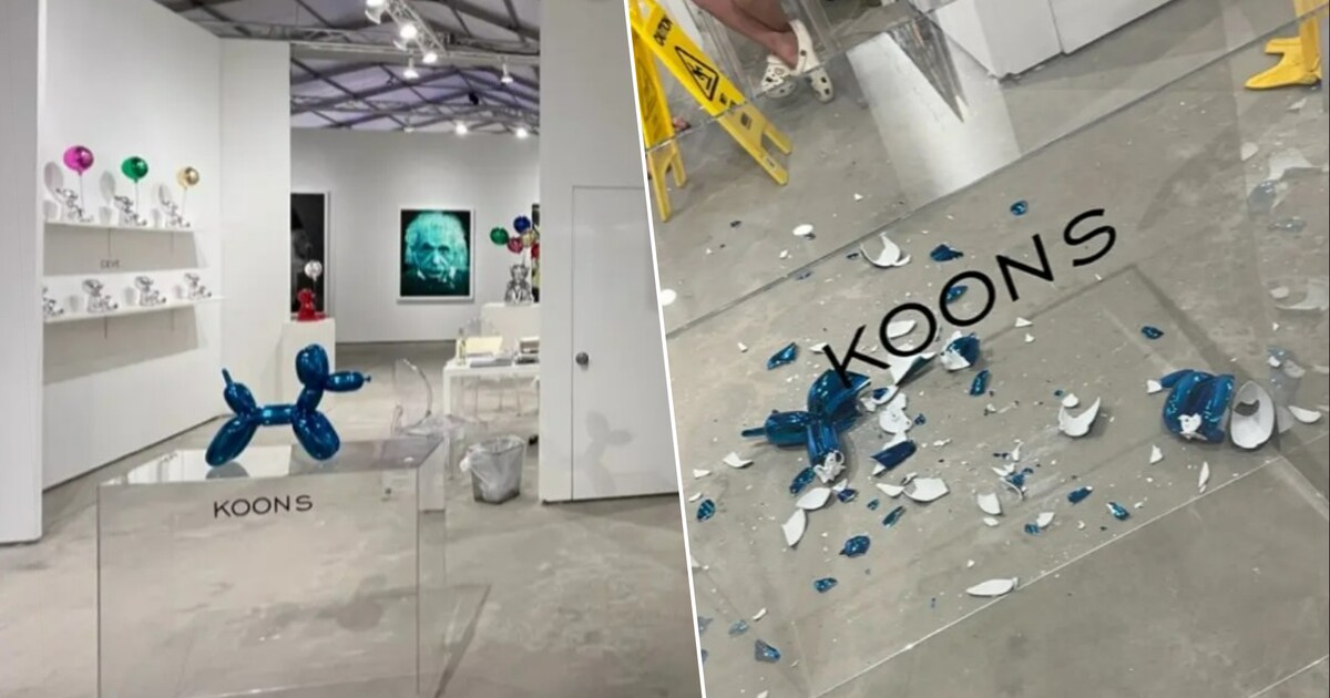 Vrouw breekt per ongeluk Jeff Koons-beeld van 40.000 euro | De Morgen Vrouw breekt per ongeluk Jeff Koons-beeld van 40.000 euro | De Morgen