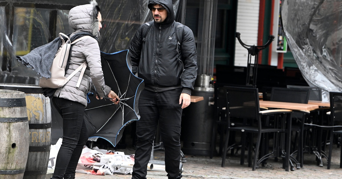 Code geel voor wind aan de kust door storm Pia, vanavond ook code geel ...