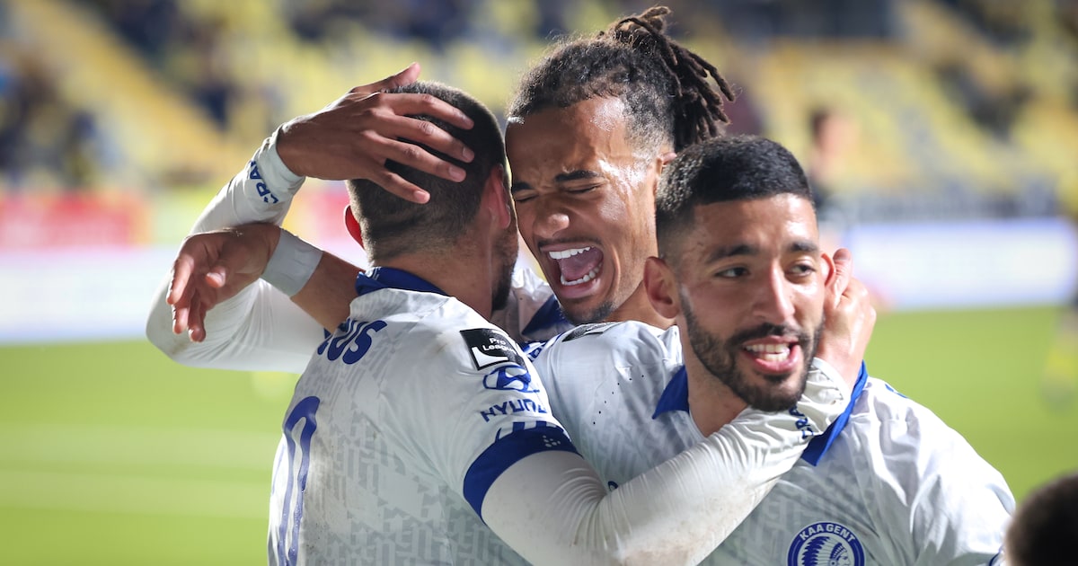 AA Gent verstevigt leiderspositie in Europe Play-offs na zege op STVV | De Morgen