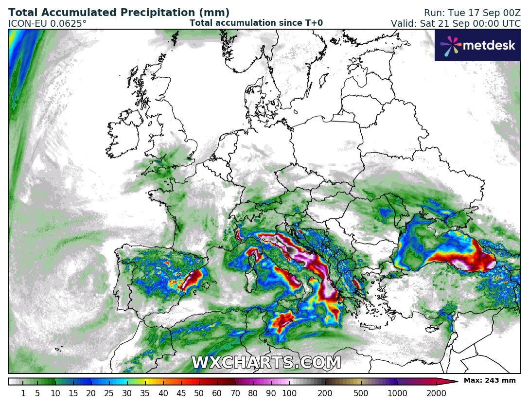 Italië kondigt code rood af voor depressie Boris: ‘Meer dan 200 mm ...