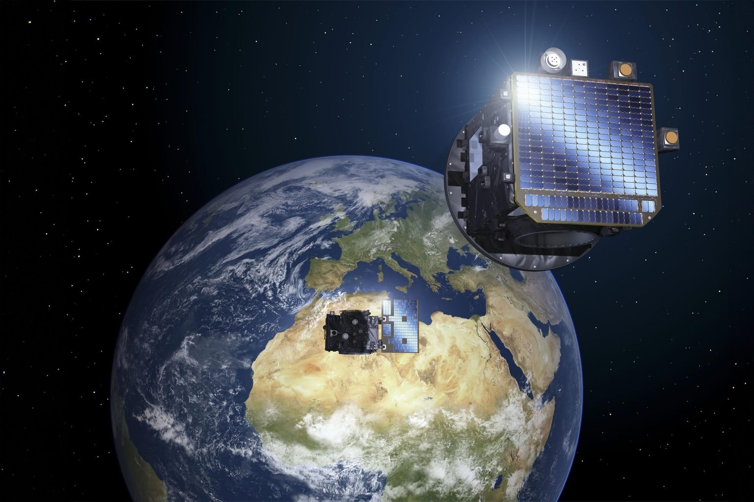 Ruimteprimeur voor ESA: satellieten in uiterst precieze formatievlucht ...