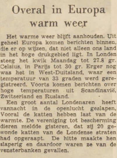 Het was nog nooit zo warm als nu. Maar uit oude krantenkoppen blijkt ...