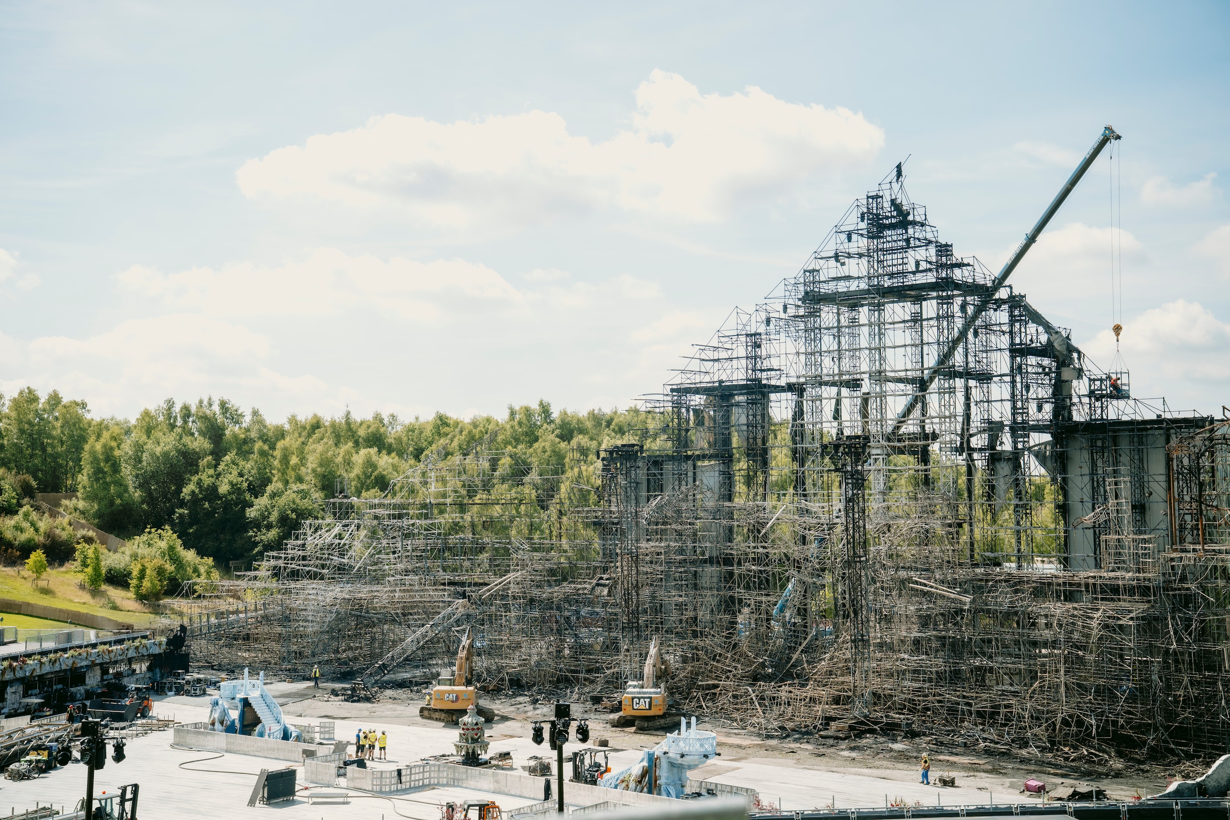Uit de as van het Tomorrowland-podium rees een kraan: ‘Het was werken ...