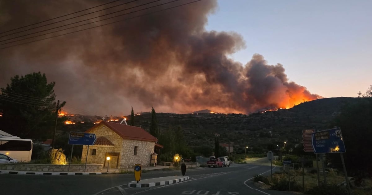 Twee doden door grote bosbrand op Cyprus, honderden mensen geëvacueerd ...