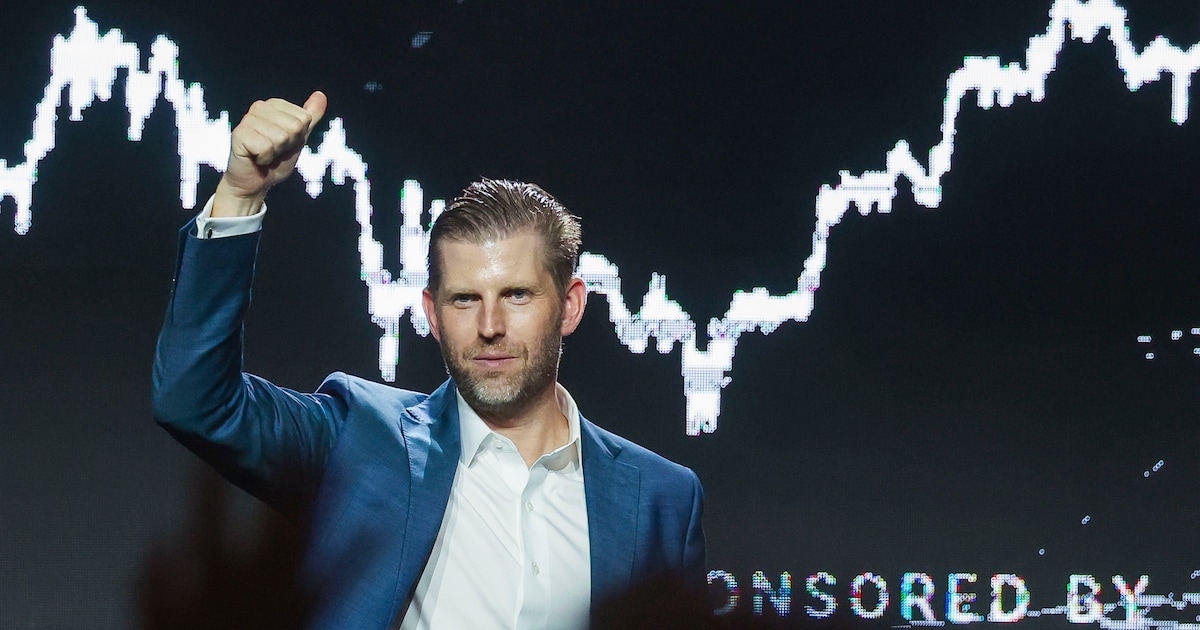 ‘Crypto belangrijker dan vastgoed’: zoon van president Trump spoort ...