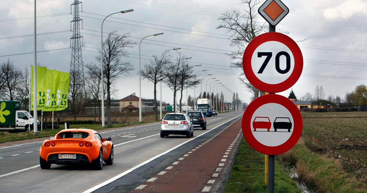 Snelheid op gewestwegen gaat omlaag: 70 kilometer per uur | De Morgen