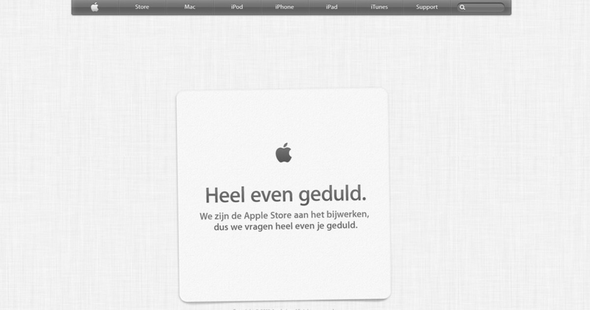 Apple store even offline (in 18 talen) | De Morgen