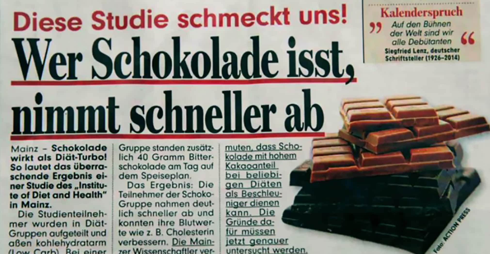 Het "chocolade-dieet" dat pers en publiek om de tuin leidde | De Morgen