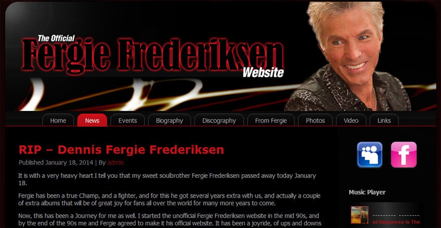 Voormalig Toto-zanger Frederiksen overleden | De Morgen