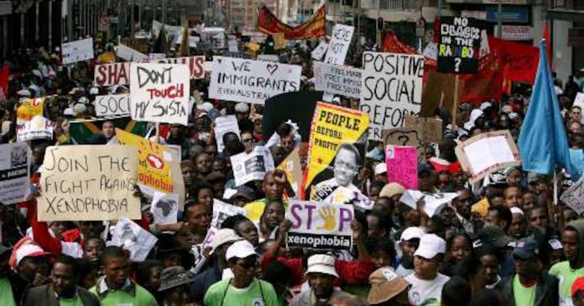 Protest tegen xenofoob geweld in Johannesburg | De Morgen