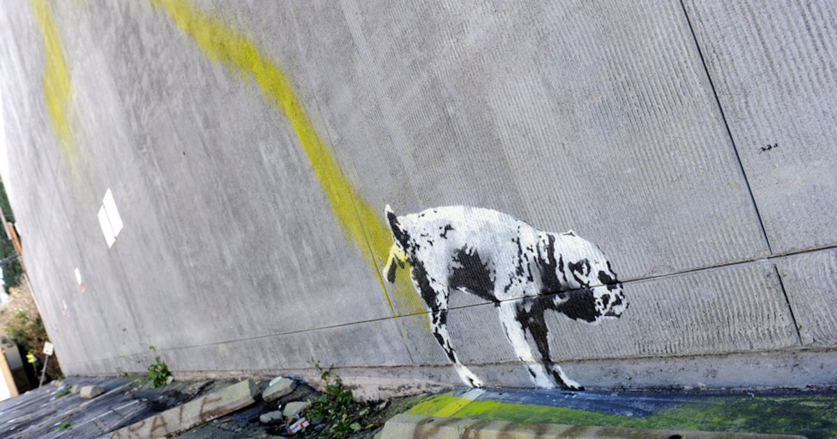 Vandaal riskeert vijf jaar cel voor besmeuren Banksy | De Morgen