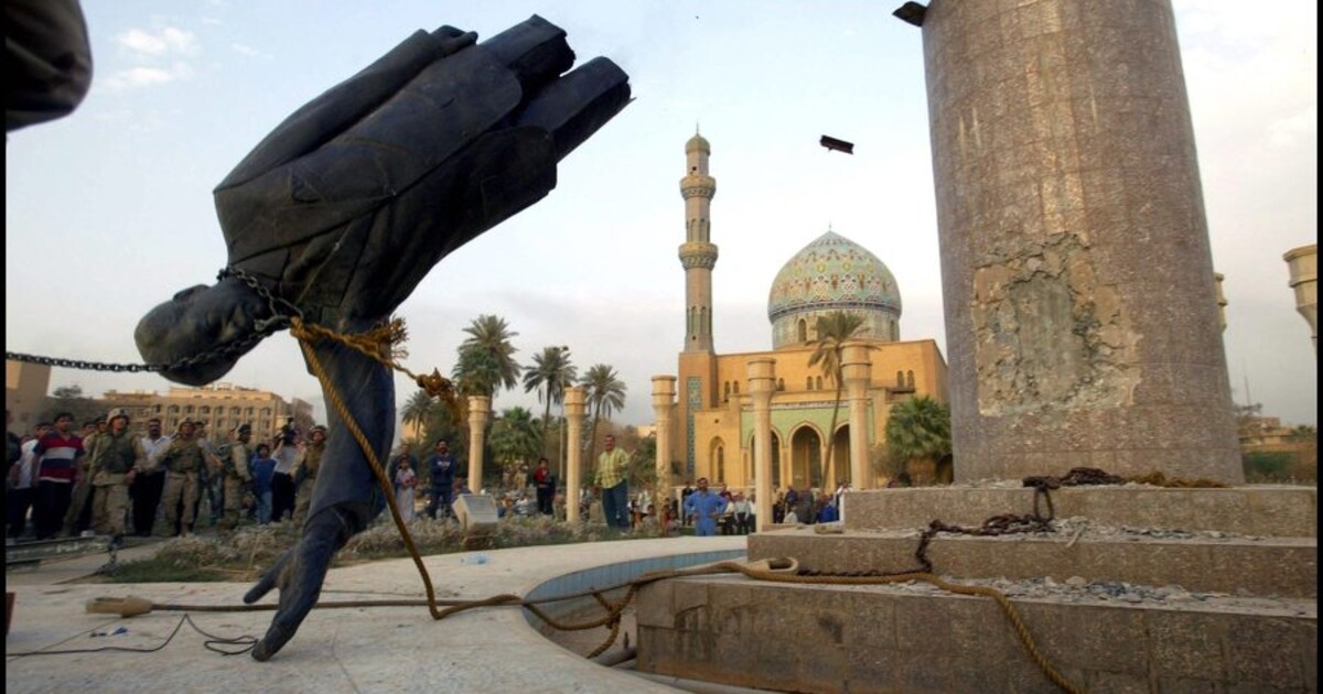 Stuk van achterwerk van Saddam Hoessein te koop | De Morgen