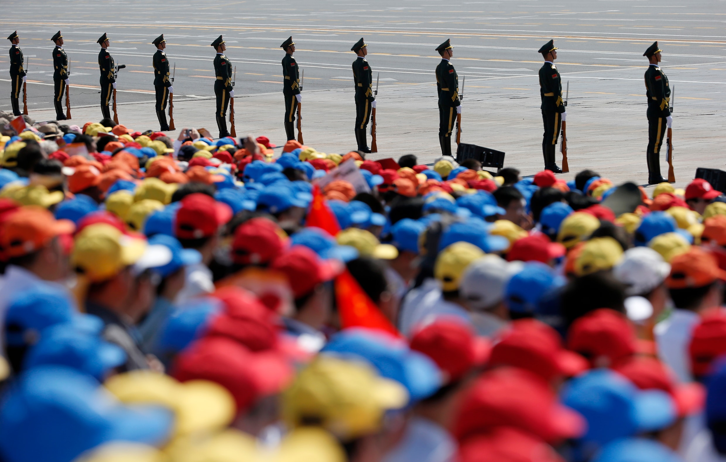 China herdenkt einde WO2 met militair machtsvertoon op Plein van de ...