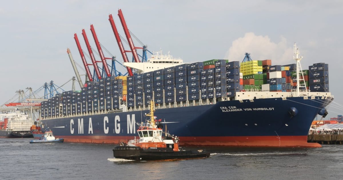 Grootste containerschip ter wereld in Zeebrugge | De Morgen