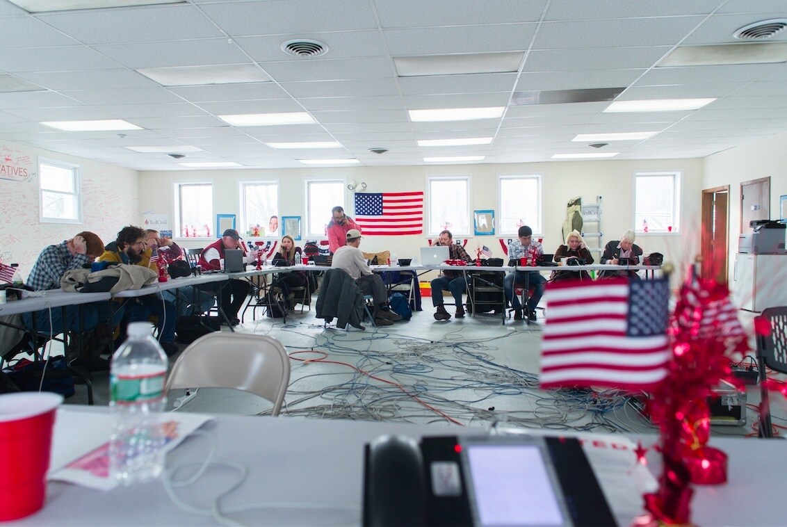 Op campagne met de vader van Chris Christie: "Ik ben het bellen ...